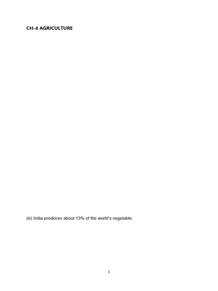 CH-4 AGRICULTURE QUES | PDF | Legume | Horticulture