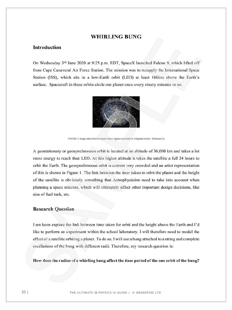 IB Physics Internal Assessment Sample | PDF