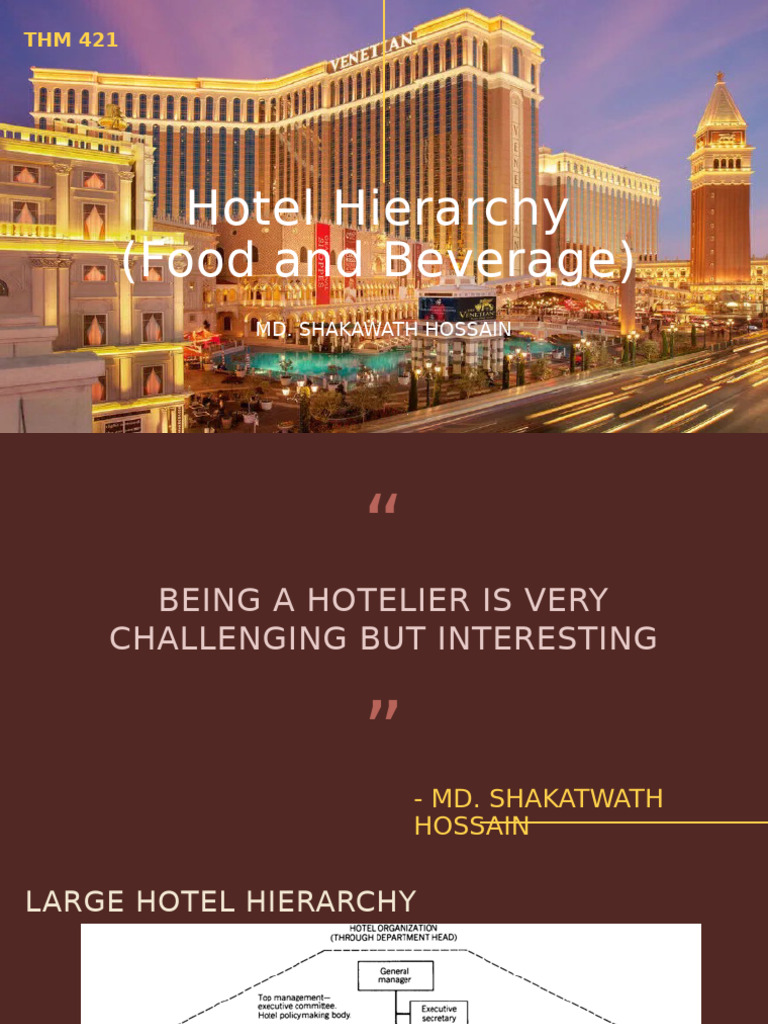 Food & Beverage Dept. Hierarchy | PDF | Restaurants