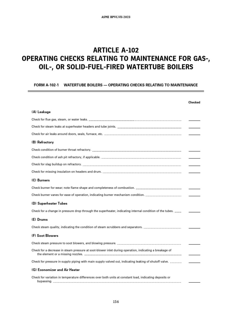 Checks Fire Tube Boilers | PDF | Boiler | Gases