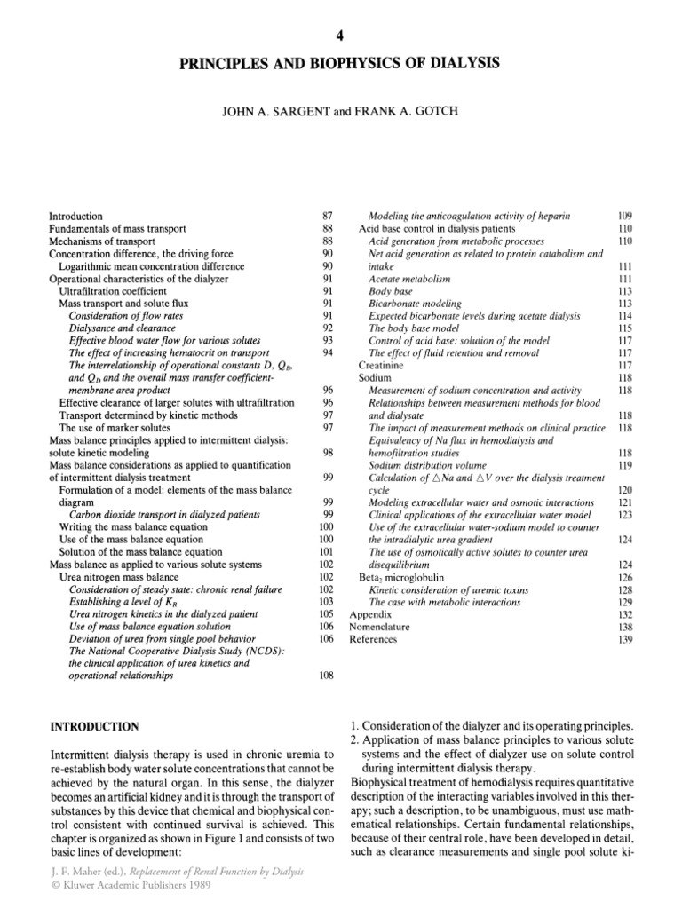 DIALYSIS | PDF | Hemodialysis | Diffusion