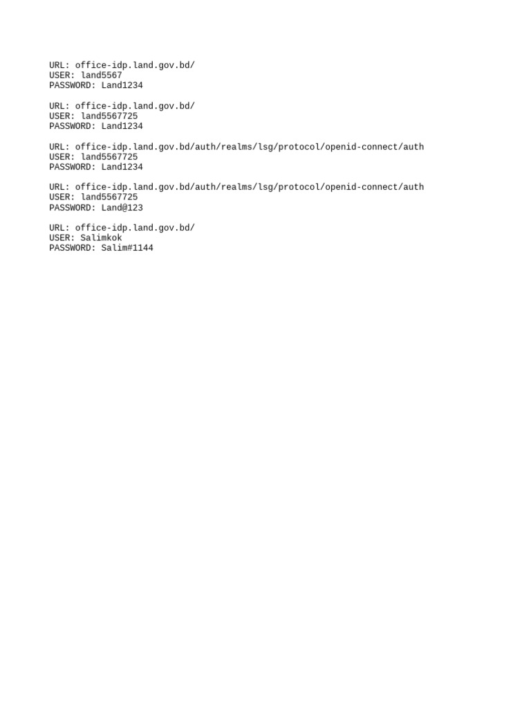 Office Idp - Land.gov - BD | PDF