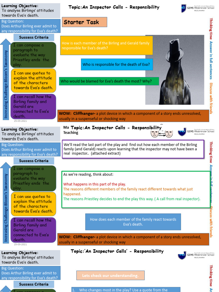 An Inspector Calls - Responsibility | PDF | Cognition | Cognitive Science