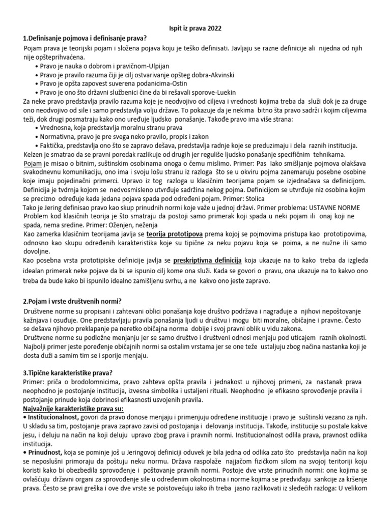 Ispit Iz Prava 2022 | PDF