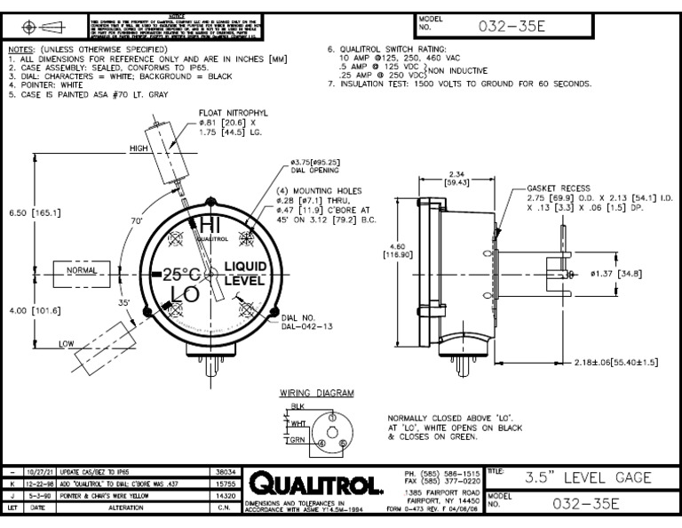 Liquid Level: Qualitrol | PDF