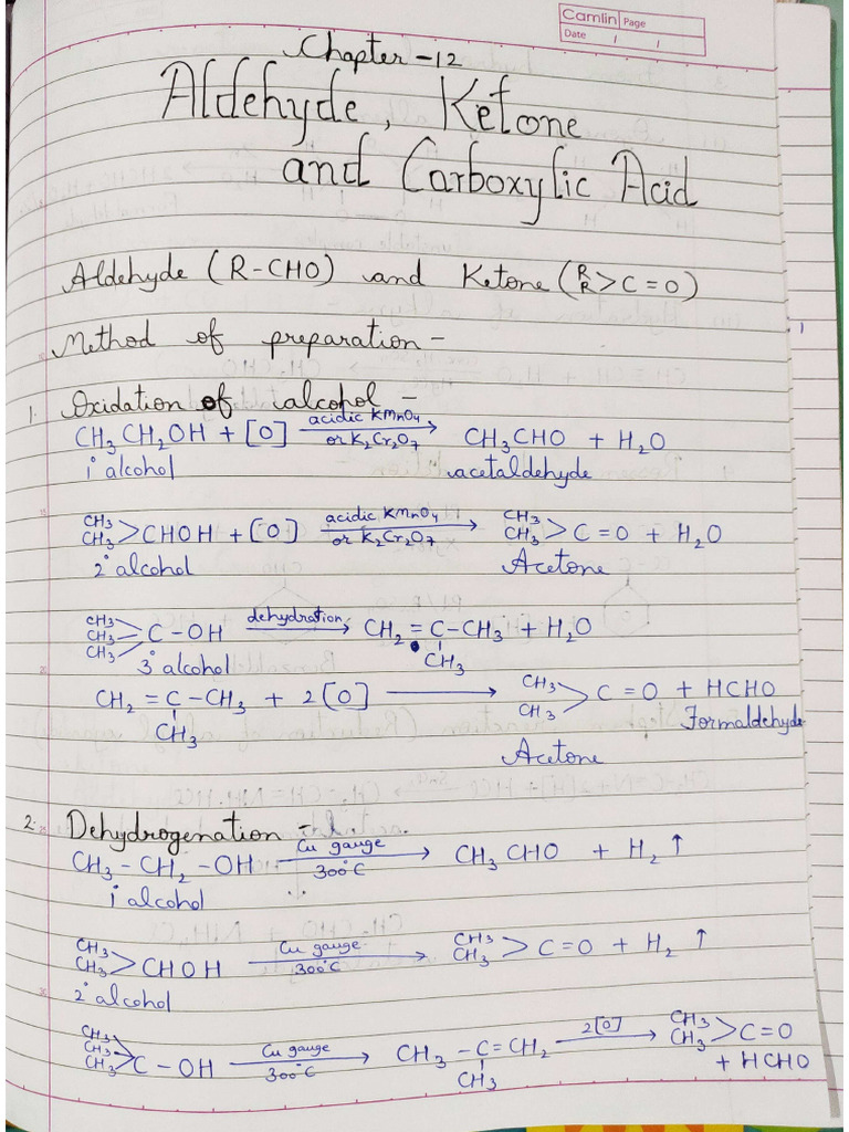 Aldehyde, Ketone, Carboxylic Acid | PDF