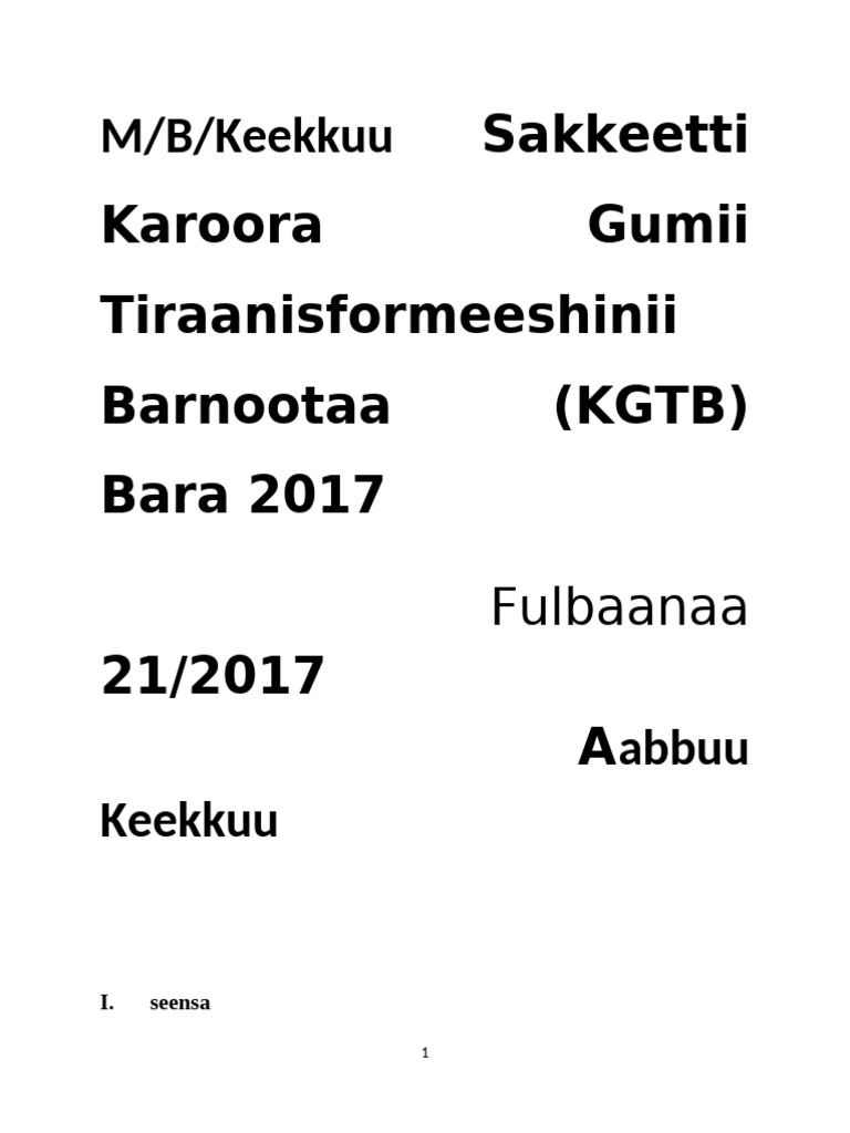 Kitaaba Afaan Oromoo | PDF