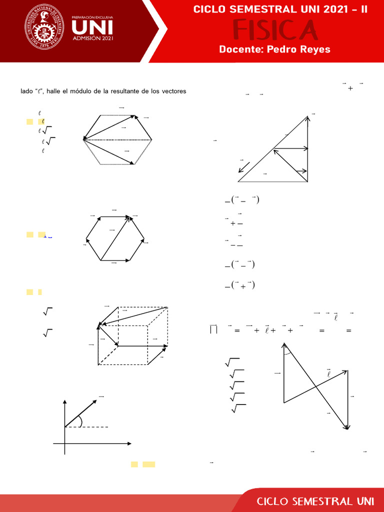 Vectores FISICA I | PDF | Vector Euclidiano | Álgebra lineal
