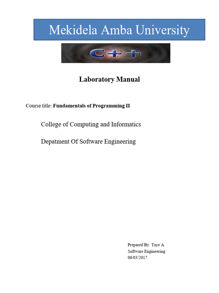 Fundamentals of Programming II Draft | PDF | Parameter (Computer Programming) | C++