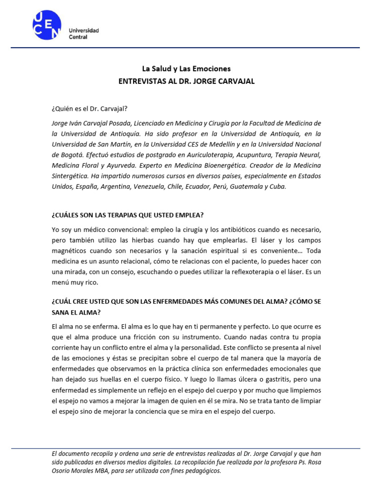 La Salud y Las Emociones | PDF | Amor | Las emociones