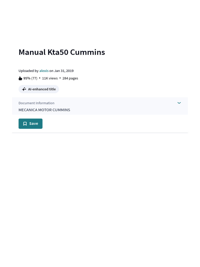 Manual Kta50 Cummins | PDFr | PDF | Scribd | Computing