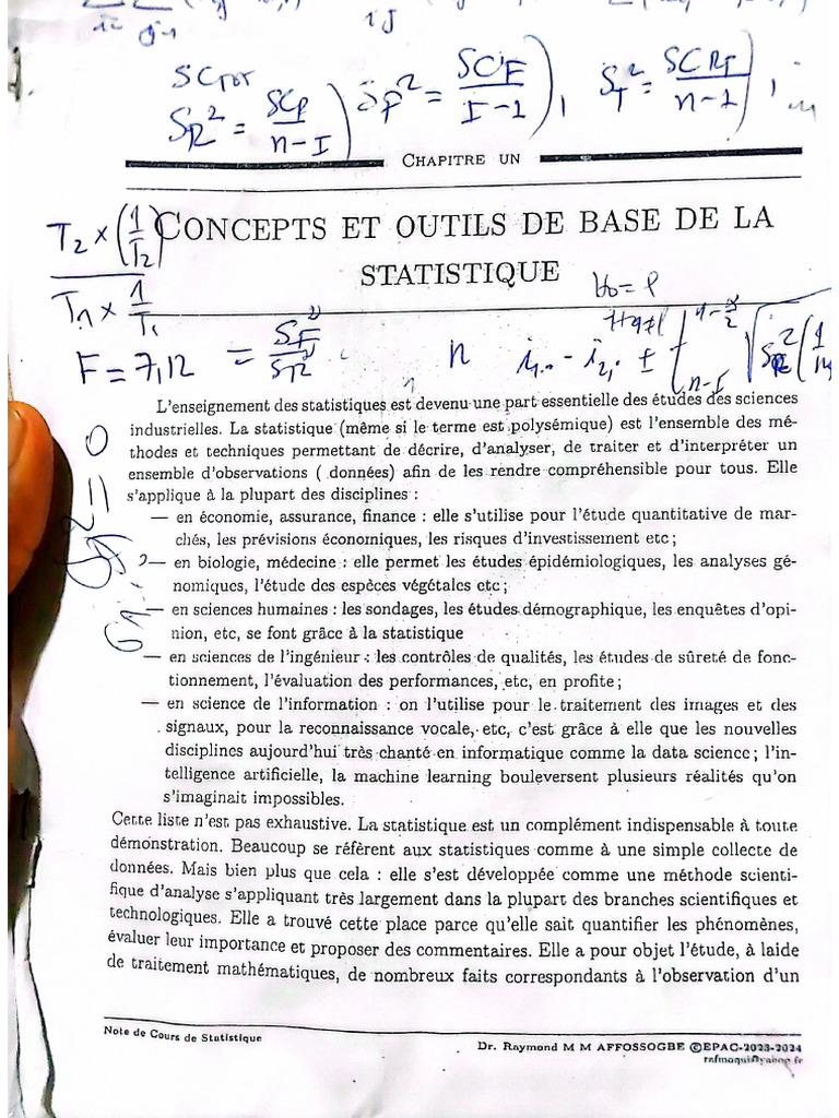Cours Statistiques | PDF