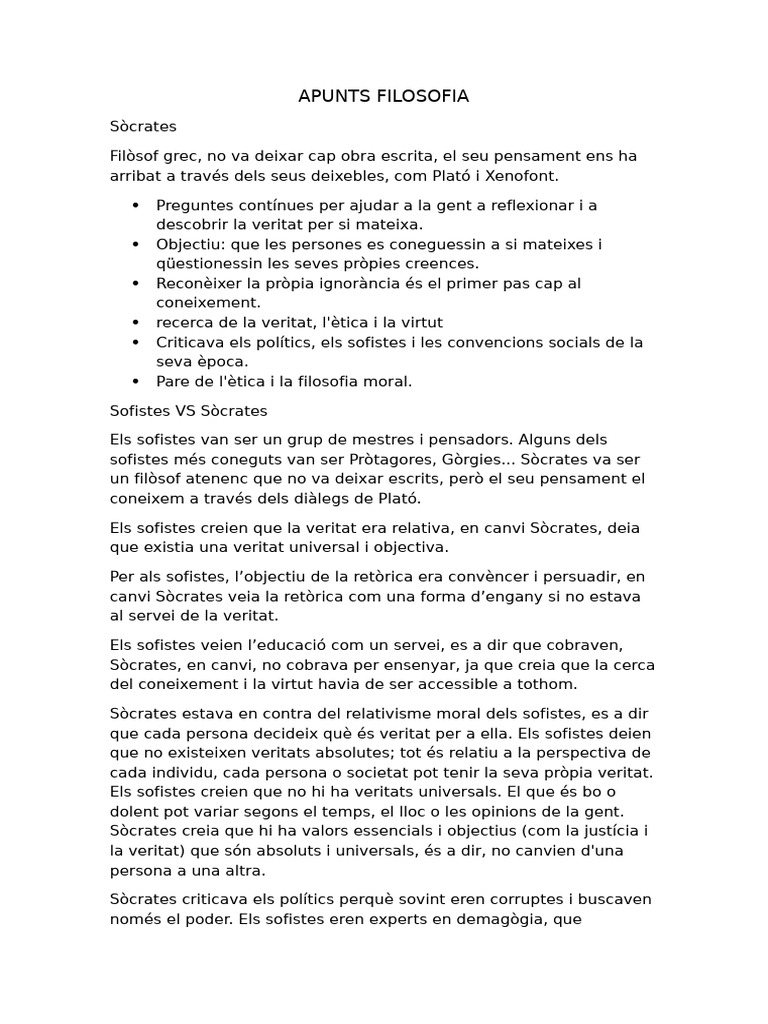 Apunts Filosofia Global | PDF