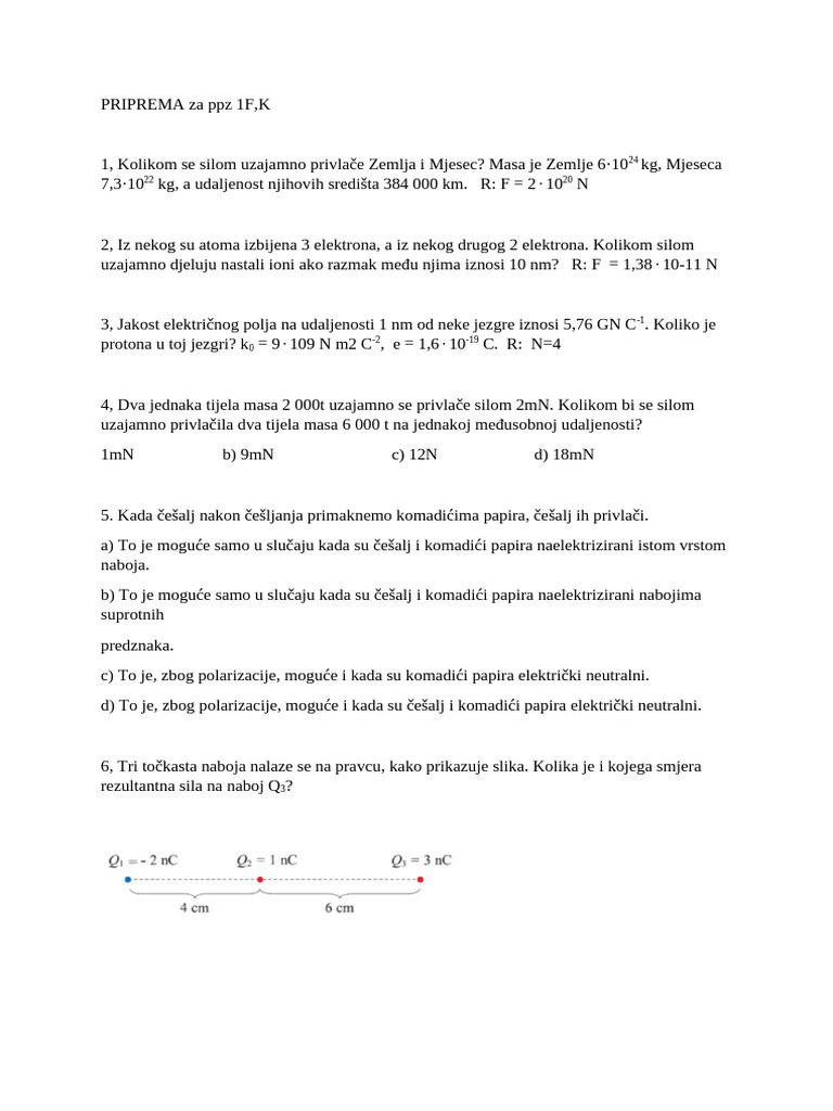 Priprema Za PPZ 1FK | PDF