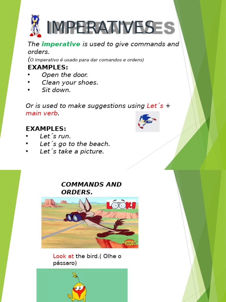 Imperatives Grammar Drills - 126016 | PDF