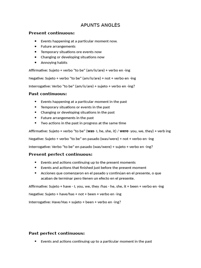 APUNTS ANGLÈS U3 | PDF | Engines | Linguistics