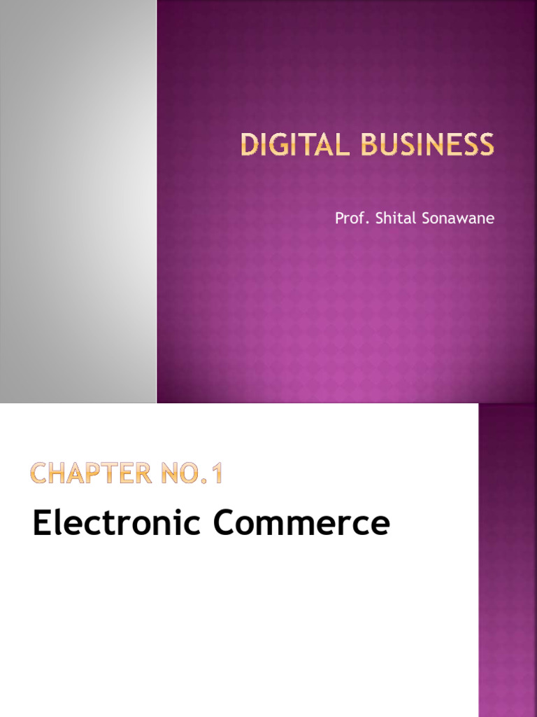 Chapter No.1 Electronic Commerce | PDF | E Commerce | Selenium (Software)