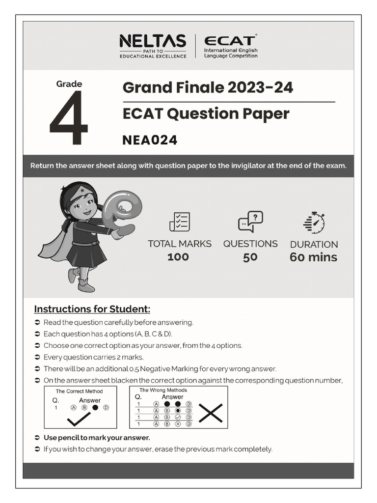STD_4_ECAT_GF_2023-24_1_2 (1) | PDF | Grammar | Syntax