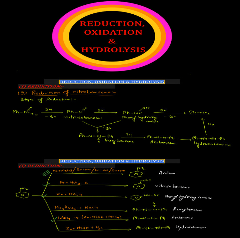 Reduction, Oxidation and Hydrolysis L-3 (Oxidation Start) | PDF