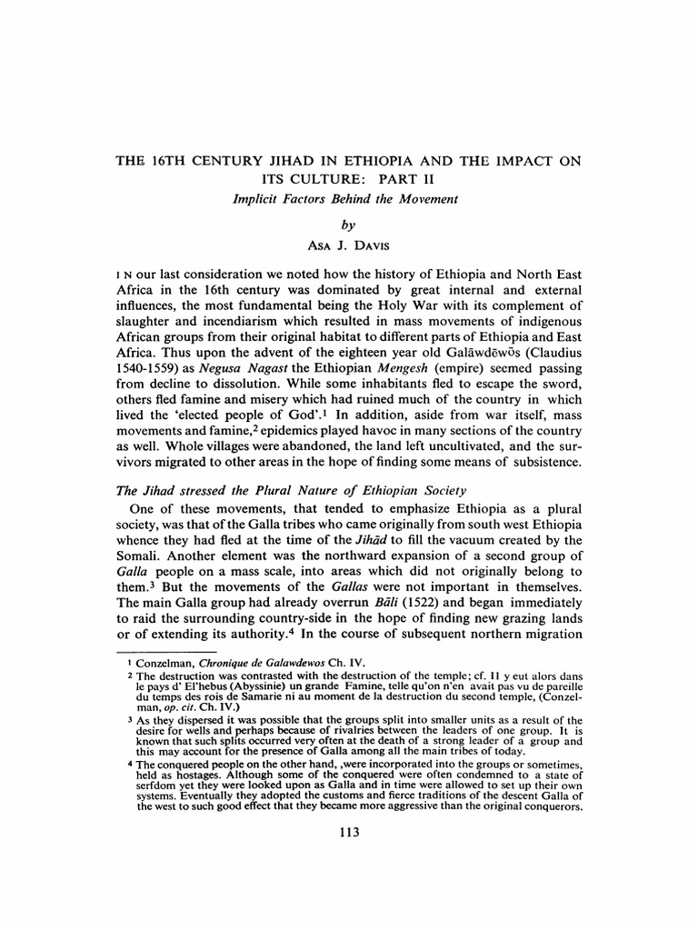 16th Century Ethiopian Jihad Impact | PDF | Ethiopia | Jihad