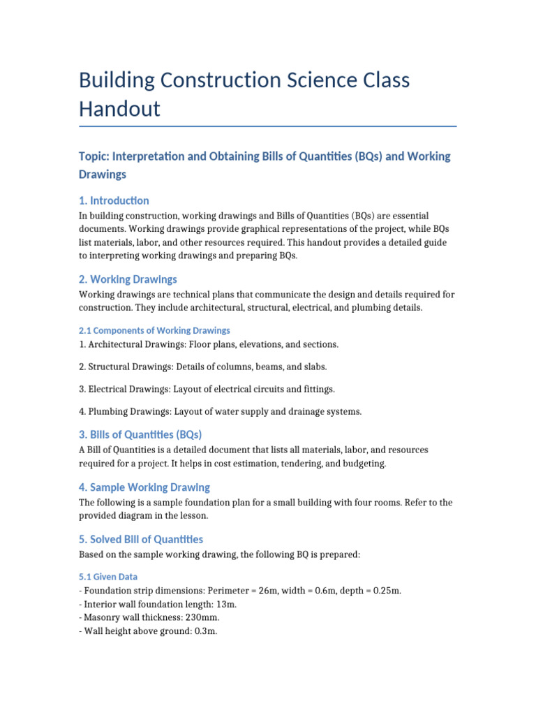Construction Science Essentials | PDF