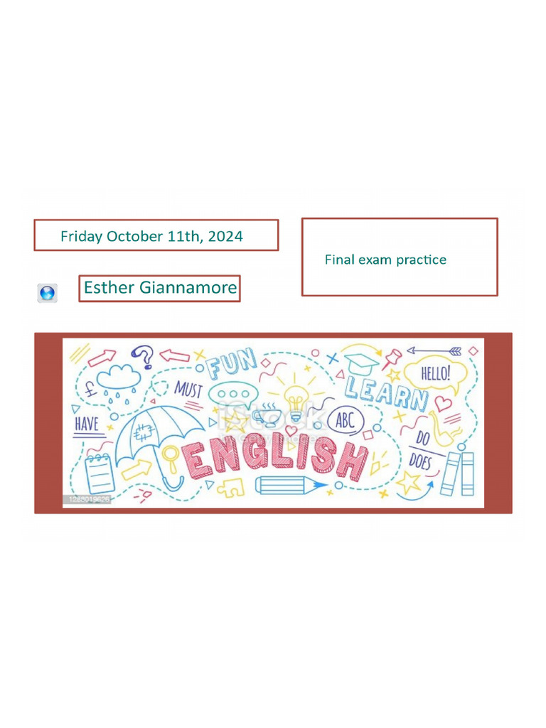 Final Exam Practice 6 | PDF