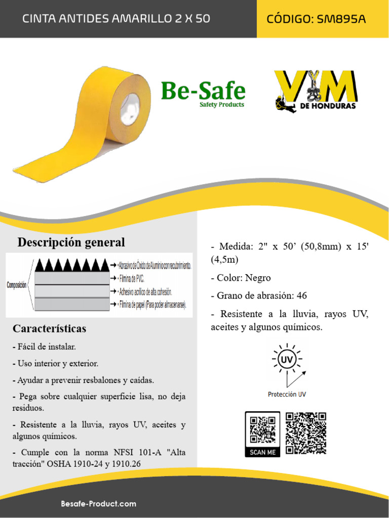 Sm895a - Cinta Antides Amarillo 2 X 50 | PDF