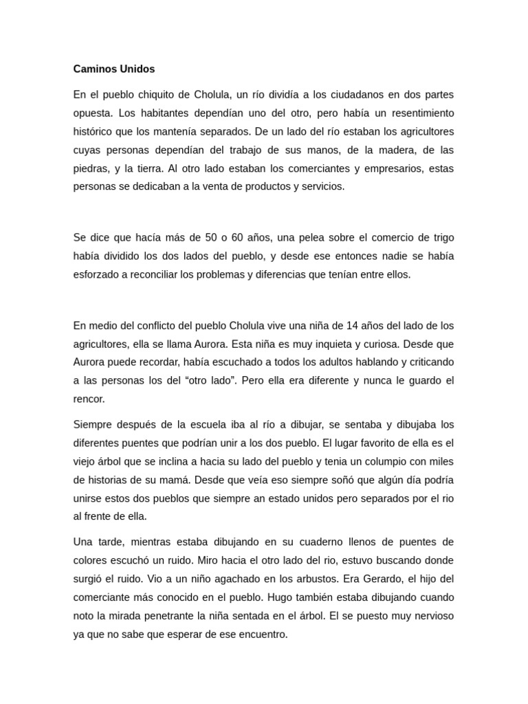 Cuento Literario Español | PDF | Puente