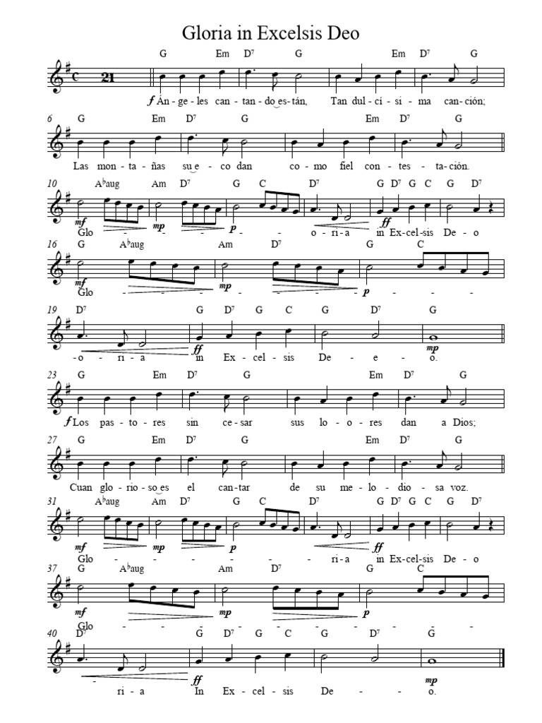 Gloria in Excelsis Deo | PDF