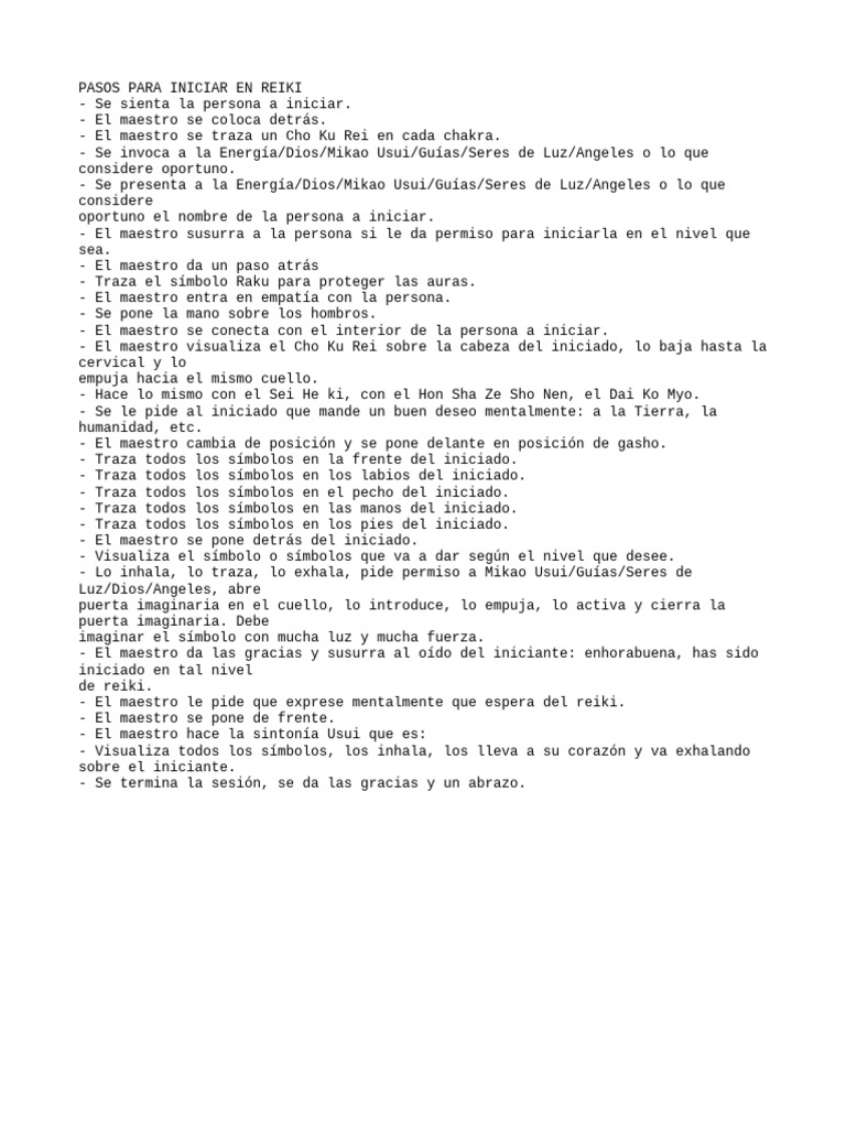 Como Iniciar en Reiki Con Dibujos | PDF