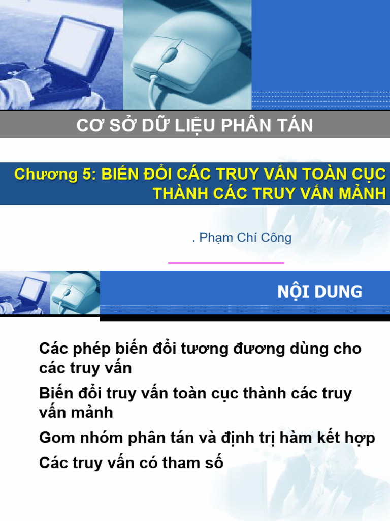 (CSDLPT) Chuong5 | PDF