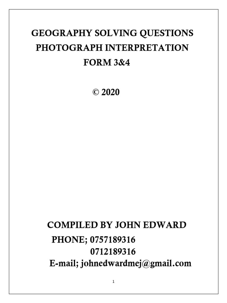 Geography Photo Interpretation | PDF