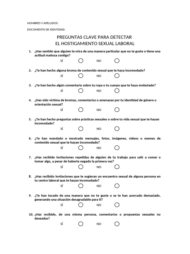 HSL - Cuestionario Anual | PDF