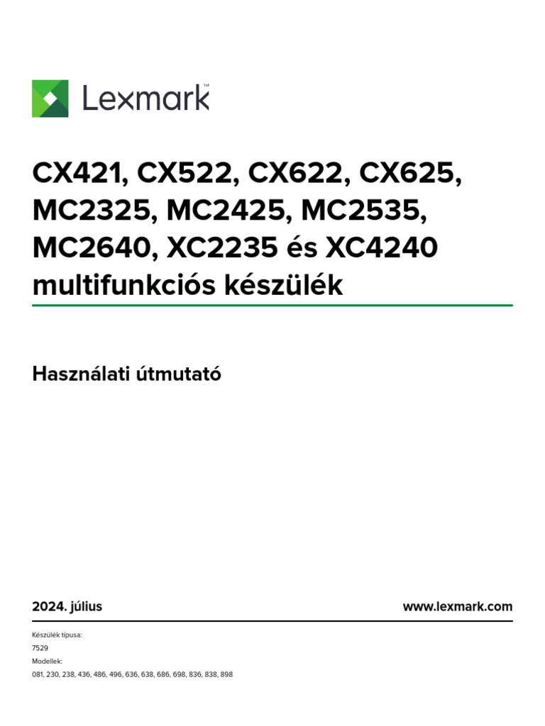 How To Use The Lexmark Priner | PDF