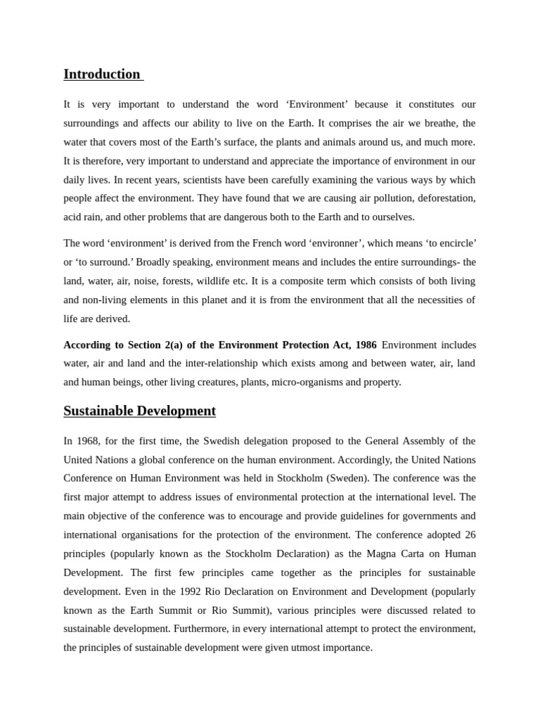 Environment 2 Pdf Sustainability Sustainable Development