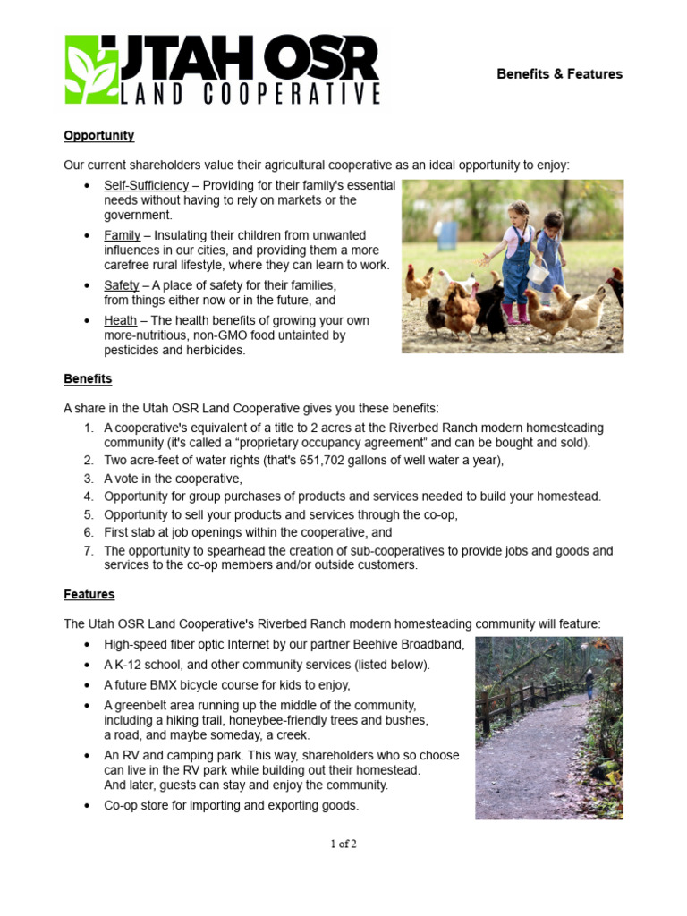 OSR Features and Benefits | PDF | Cooperative