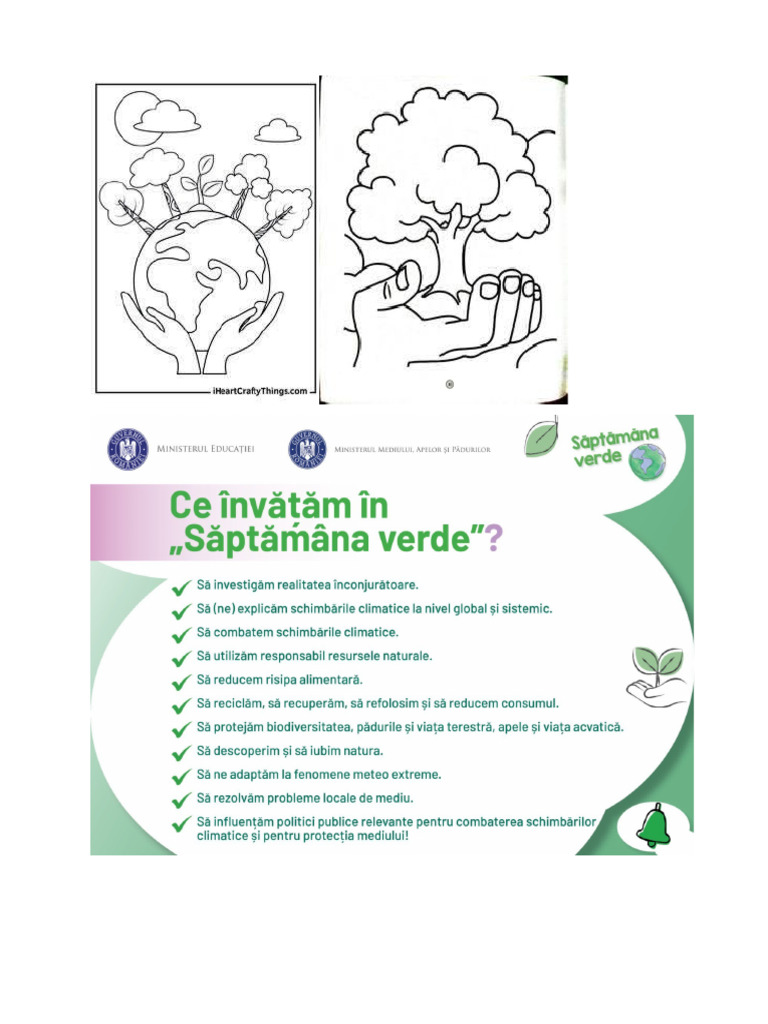 Fise de Colorat Saptamana Verde | PDF