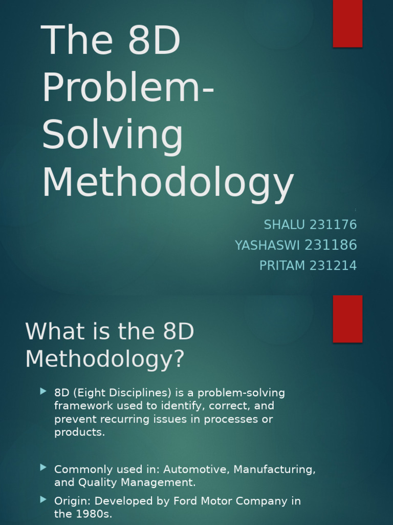 8D Methodology Presentation | PDF | Business