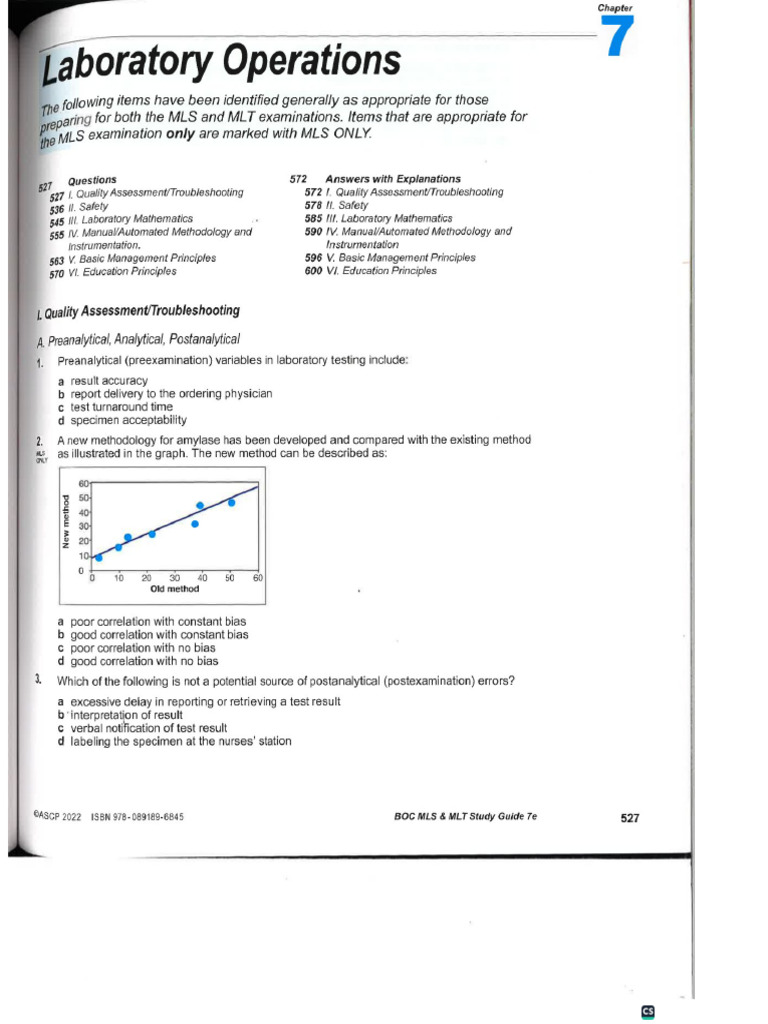 Laboratory Operation MCQS For ASCP | PDF