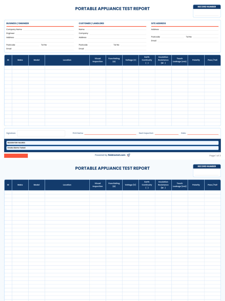 PAT Testing Certificate Template | PDF | Manufactured Goods ...
