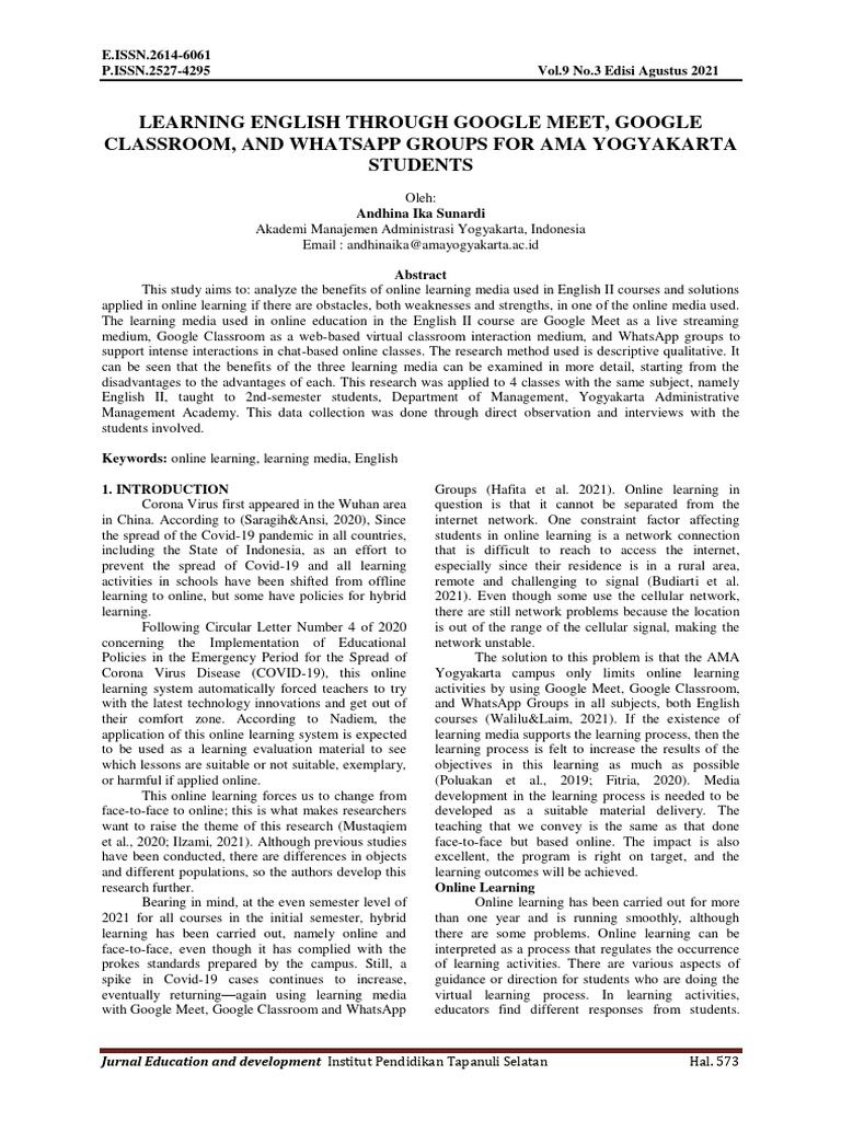 Artikel 11 1 | PDF | Educational Technology | Learning