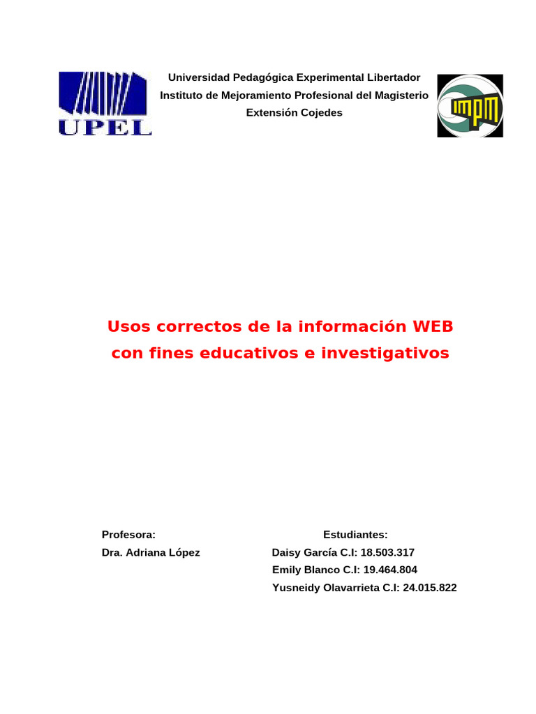 Informe TIC Unidad 3 | PDF | Tecnologia Educacional | Internet