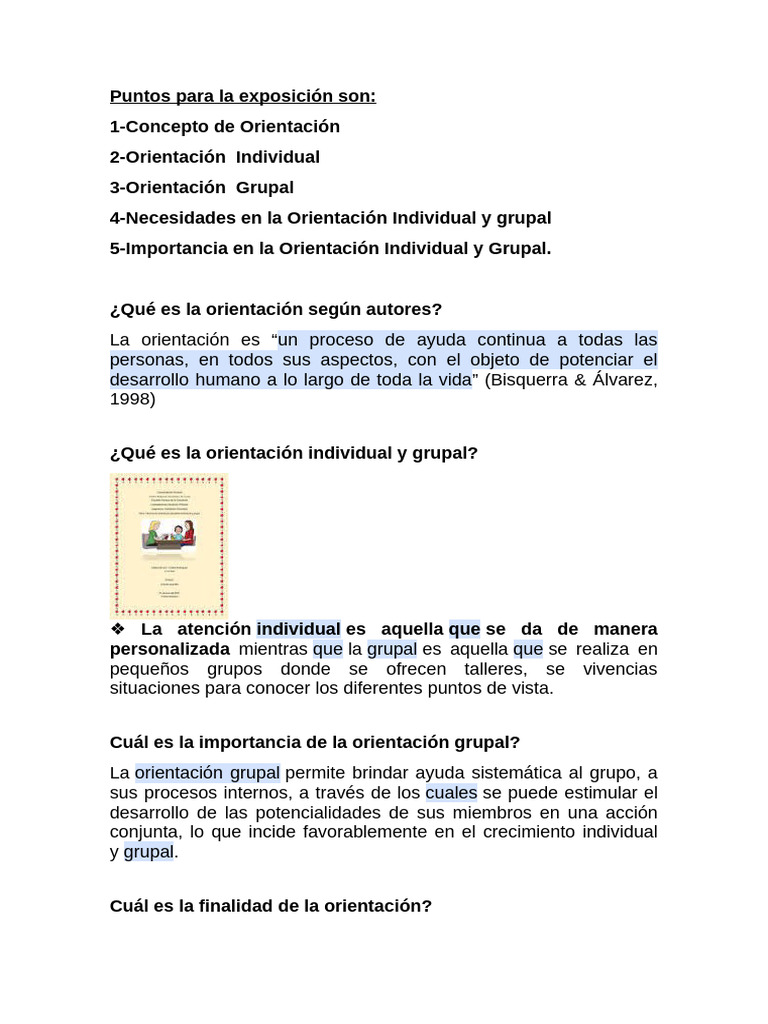 Exposicion de Orientacion Grupal e Individual | PDF | Inteligencia | Validez (Estadísticas)