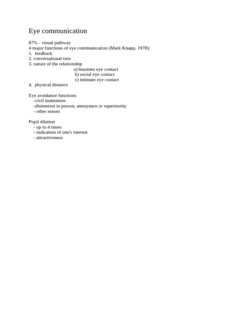Eye Communication | PDF
