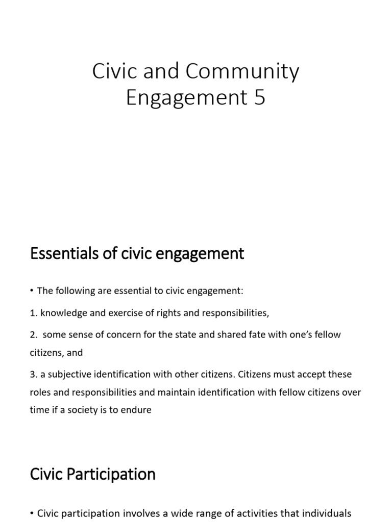 Civic and Community Engagement Guide | PDF | Civic Engagement | Community