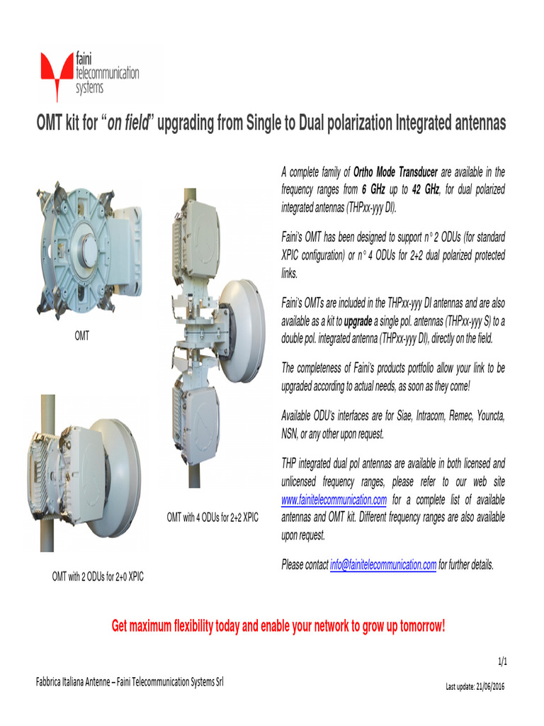 OMT Kit | PDF | Information And Communications Technology | Electromagnetic Spectrum