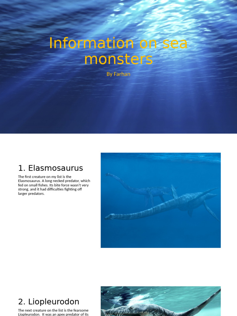 Top 5 Ancient Sea Monsters Explained | PDF