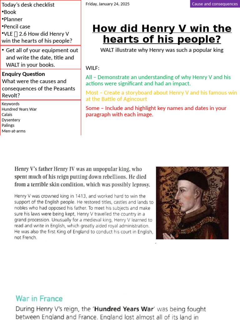 2.6 How Did Henry V Win The Hearts of His People 22-23 | PDF | Conflicts