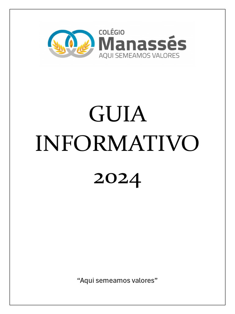 Guia Informativo 2024 (2) | PDF | Pedagogia | Família
