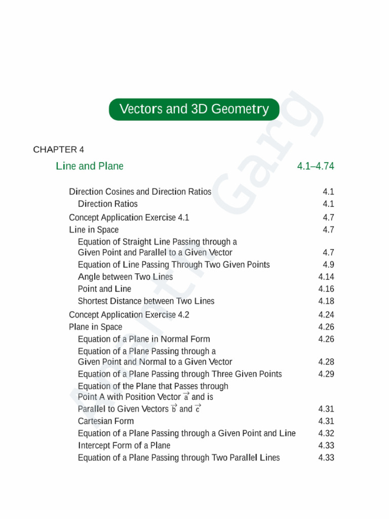 Line and Plane Chapter | PDF
